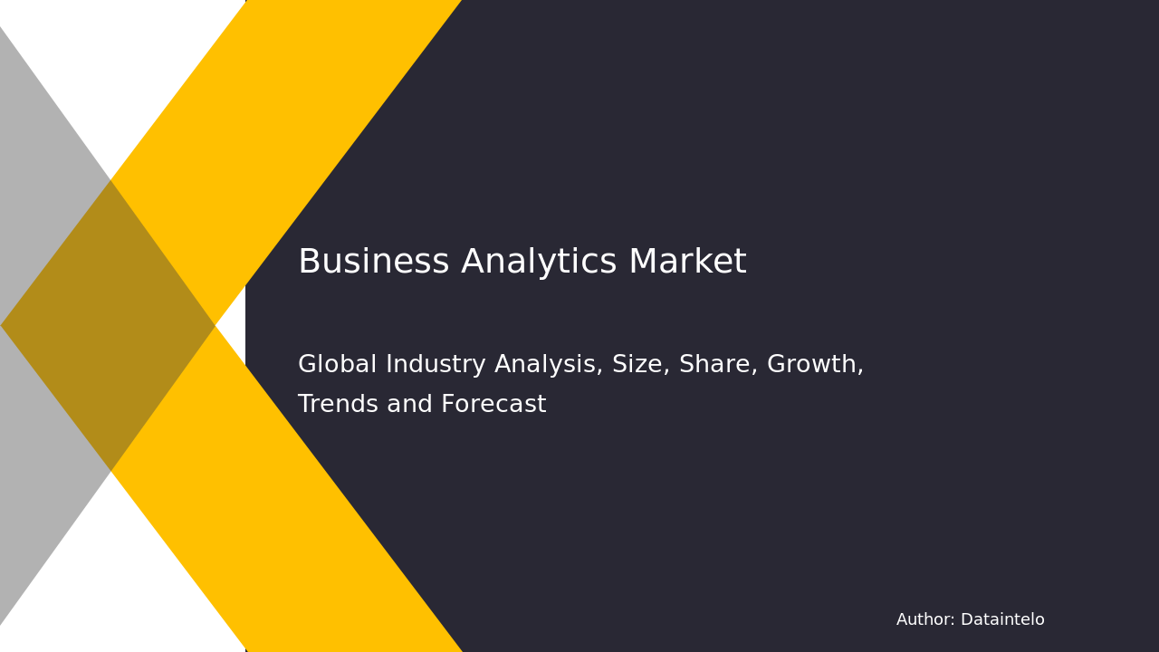 Business Analytics Market Report Global Forecast From 2025 To 2033